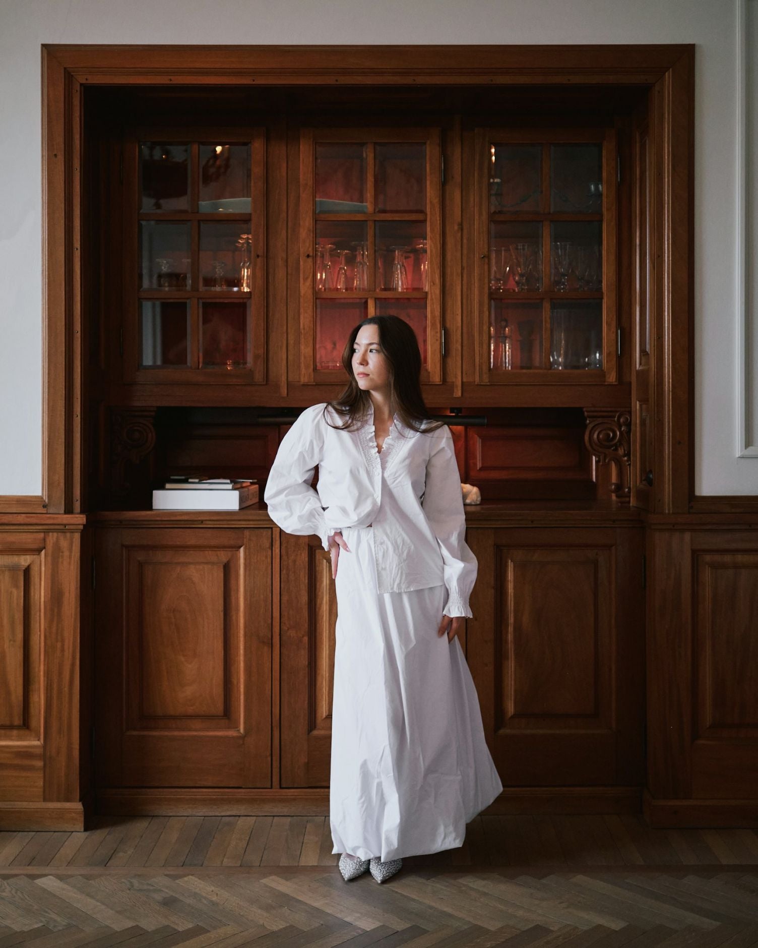 Neo Noir Ober Long Balloon Skirt White – MillaMi.com